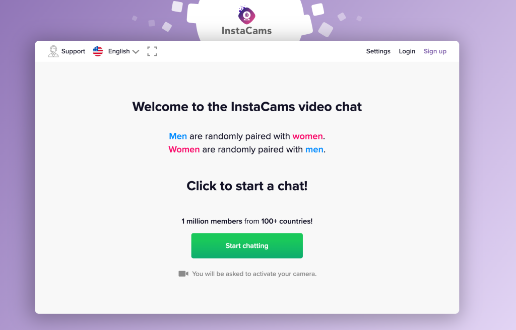 InstaCam Review - 1v1 Chat